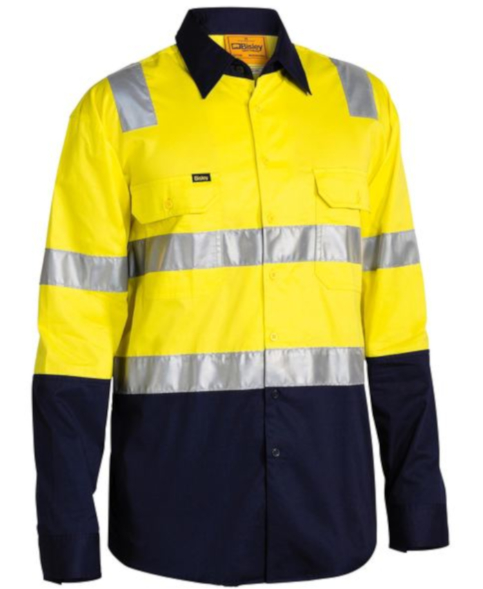 3M TAPED COOL LIGHTWEIGHT HI VIS SHIRT WITH SHOULDER TAPE - LONG SLEEVE ...