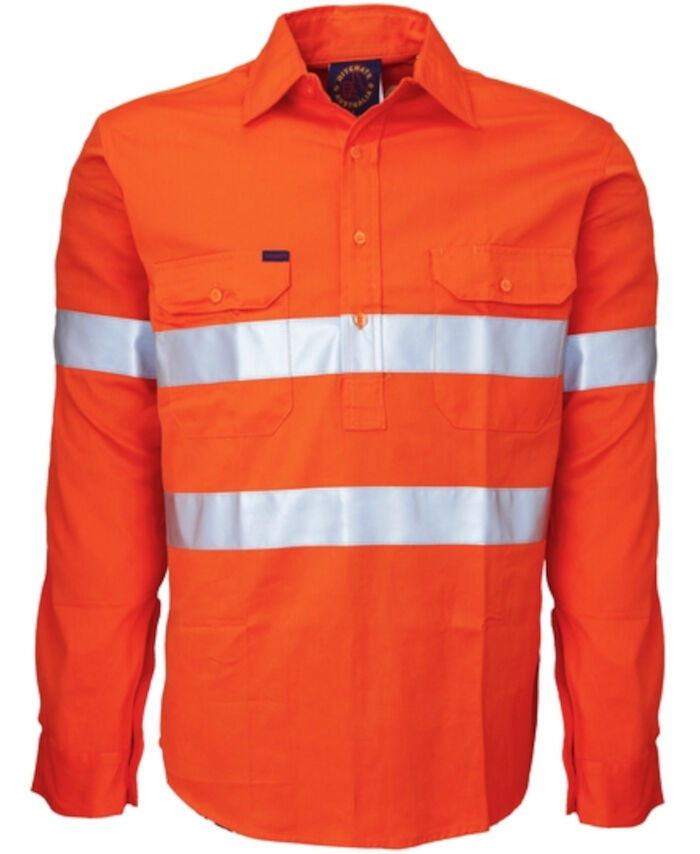 Closed Front Shirt with 3M 8910 Reflective Tape - Ritemate Workwear