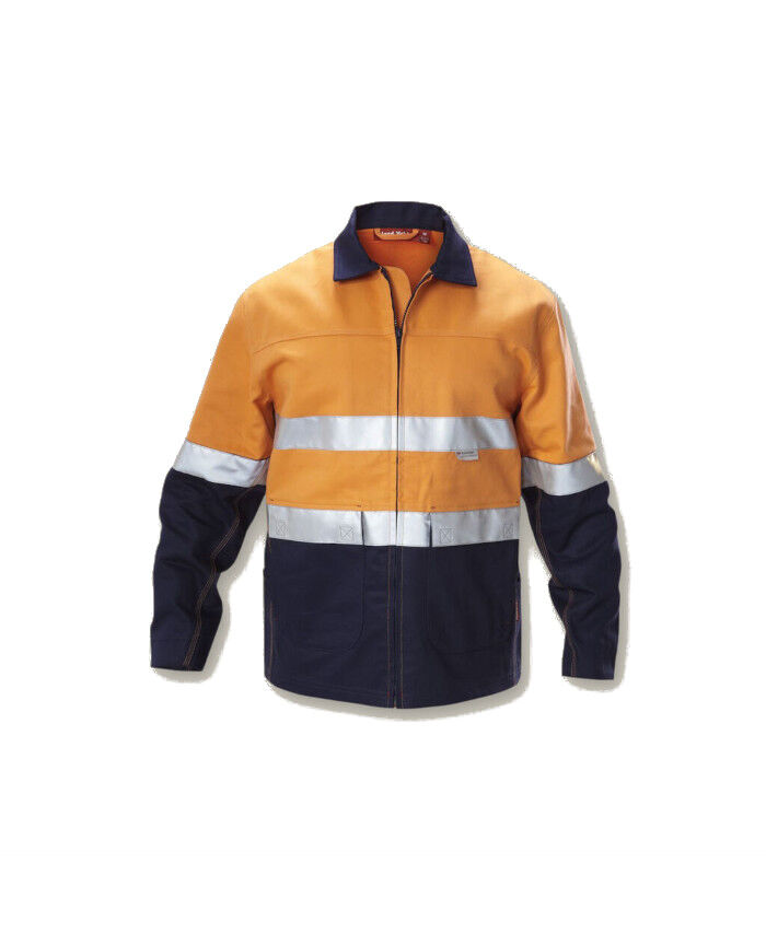 Core - Hi-Vis Two Tone Cotton Drill Work Jacket with 3M Tape | Hard Yakka